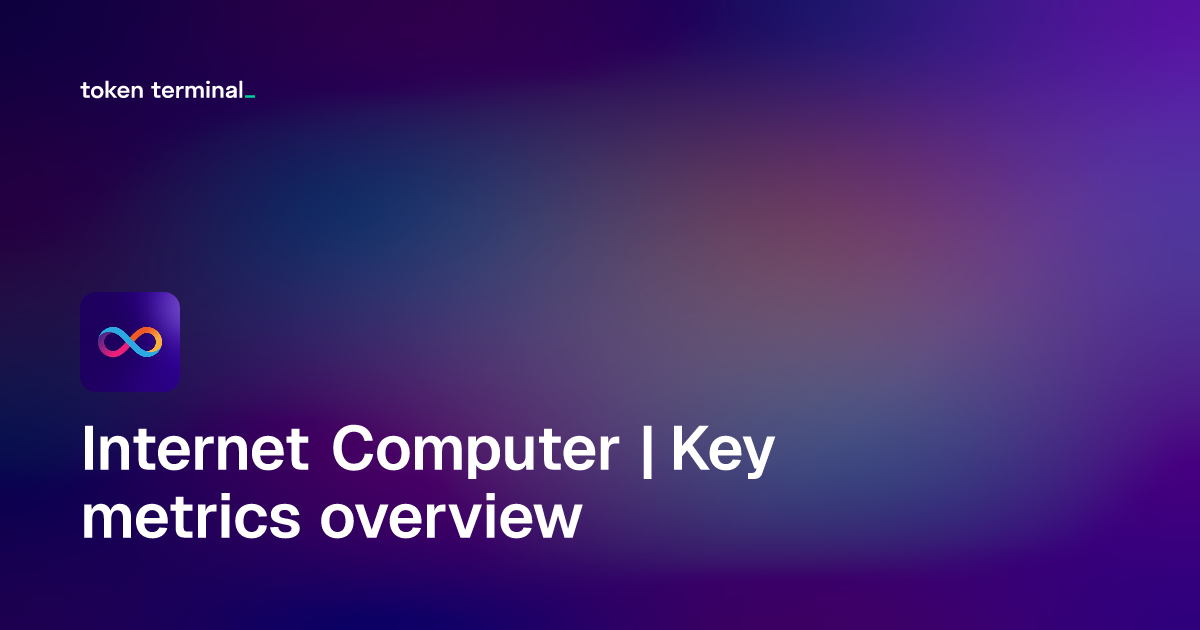 Dashboard - Internet Computer | Key metrics overview | Token Terminal