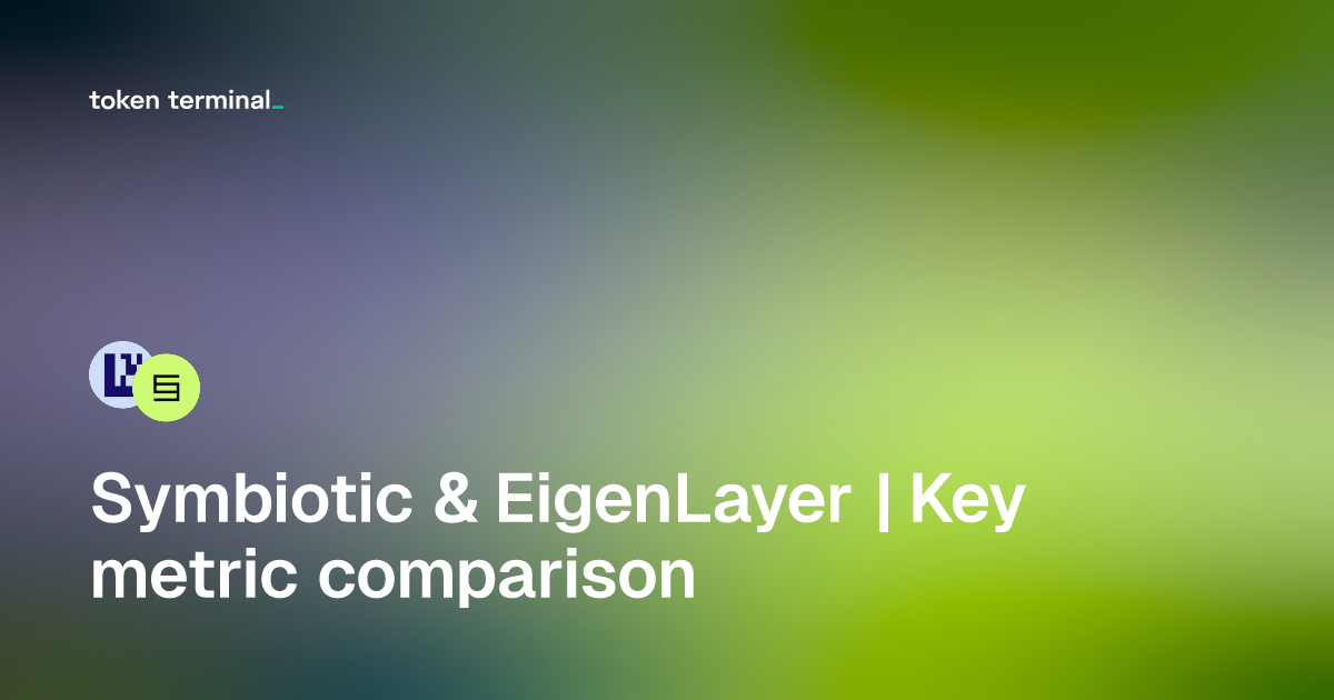 Dashboard - Symbiotic & EigenLayer | Key metric comparison | Token Terminal