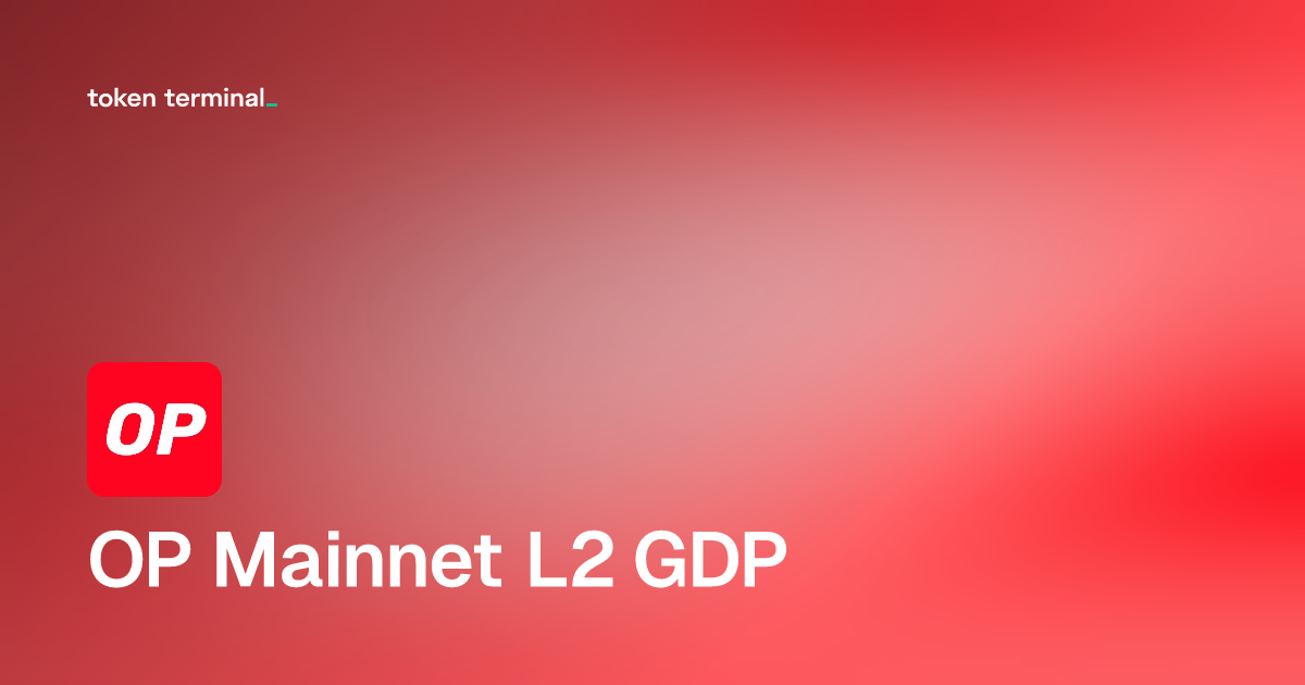 Dashboard - OP Mainnet L2 GDP | Token Terminal