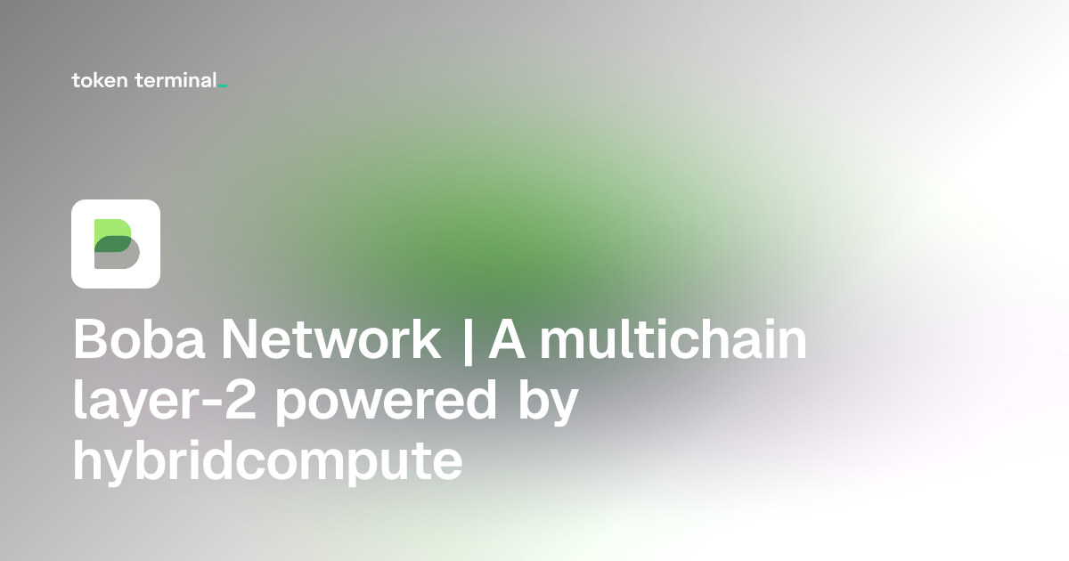 Dashboard - Boba Network | A multichain layer-2 powered by ...