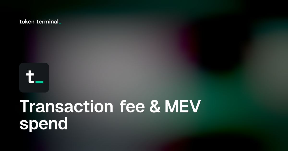 Dashboard - Transaction fee & MEV spend | Token Terminal