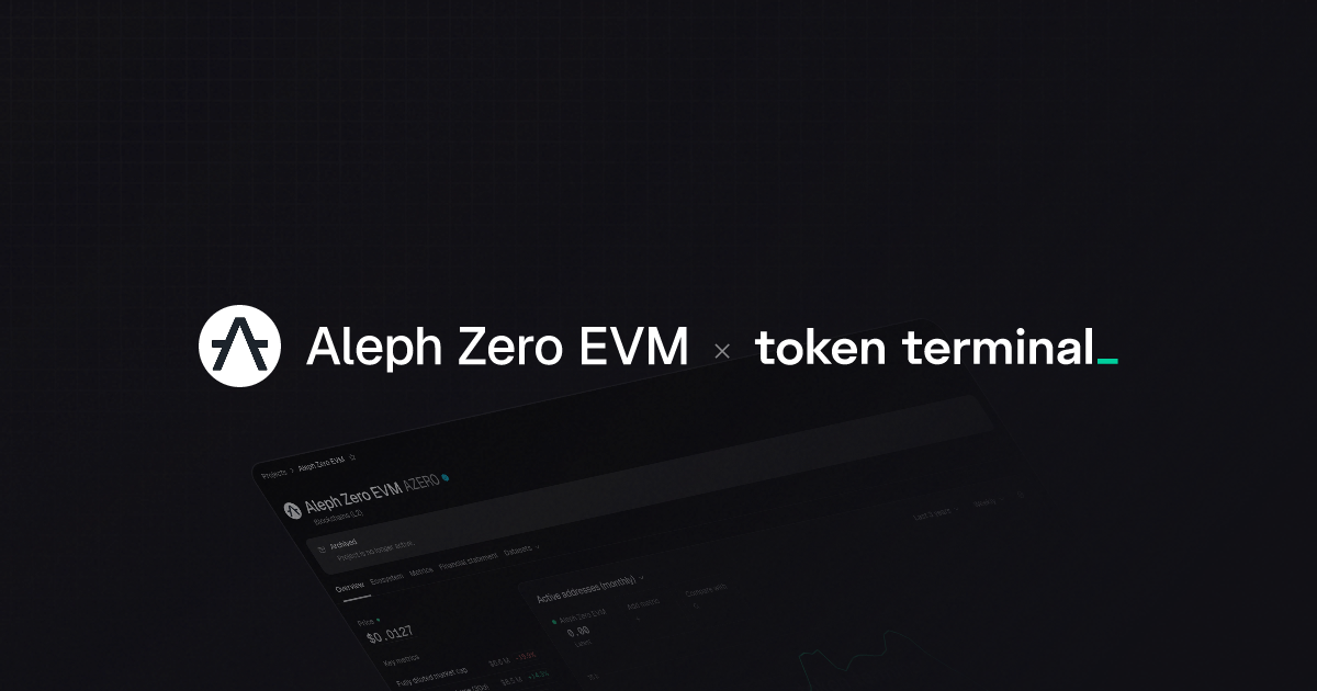 Aleph Zero EVM overview | Token Terminal