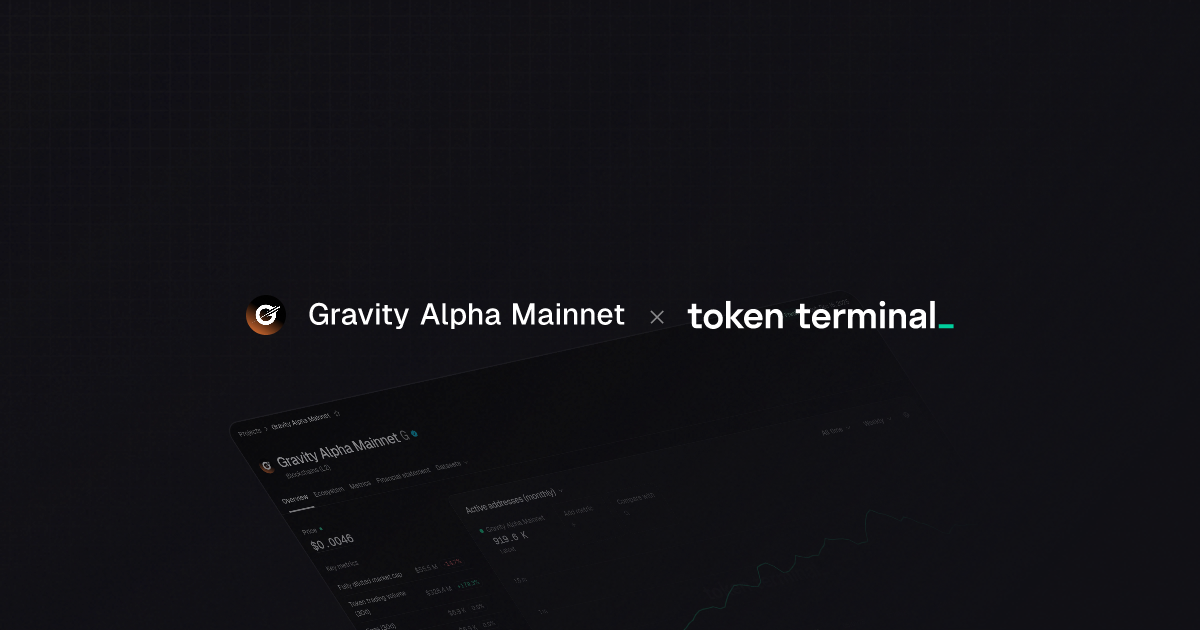 Gravity Alpha Mainnet overview | Token Terminal