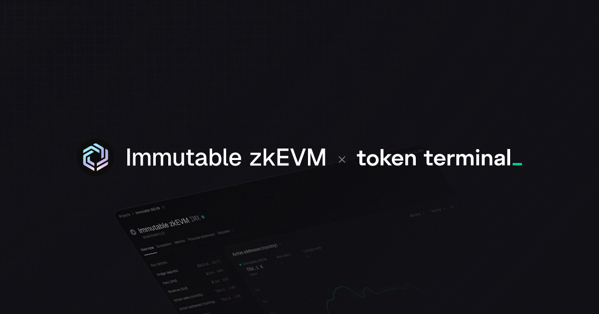 Immutable zkEVM overview | Token Terminal