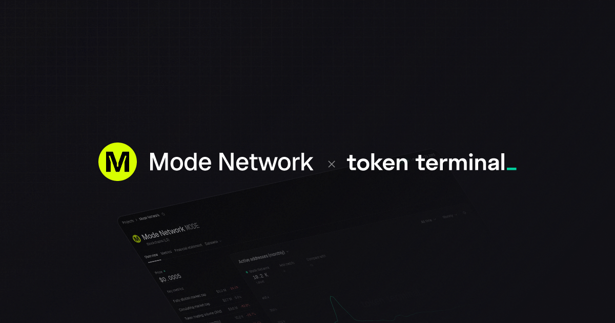 Mode Network overview | Token Terminal