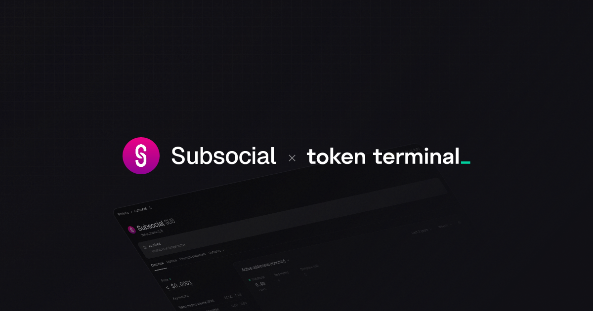 Subsocial overview | Token Terminal