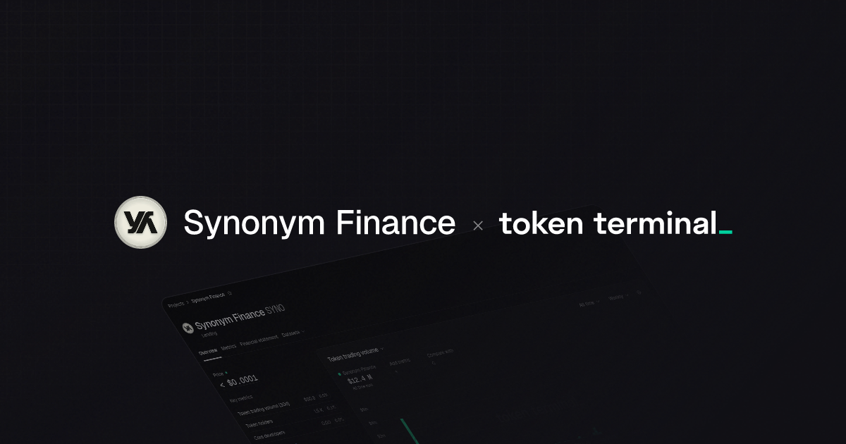 Synonym Finance overview | Token Terminal